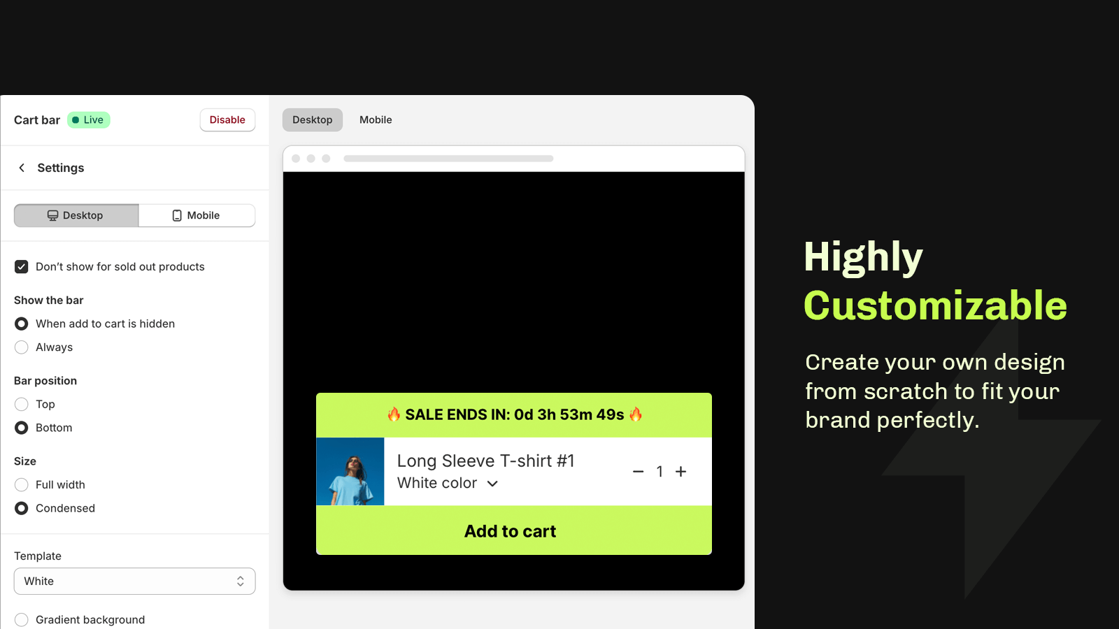 Best Shopify Sticky Cart App | Essential Cart Drawer Cart Upsell